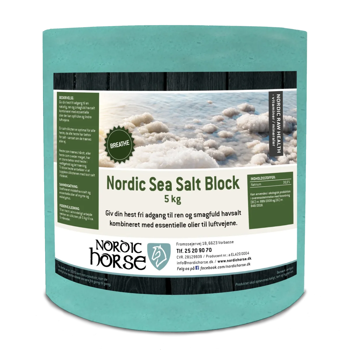 Nordic Horse Sea Salt Block, Breathe (Grøn) - Nordic Horse Tilskud ...
